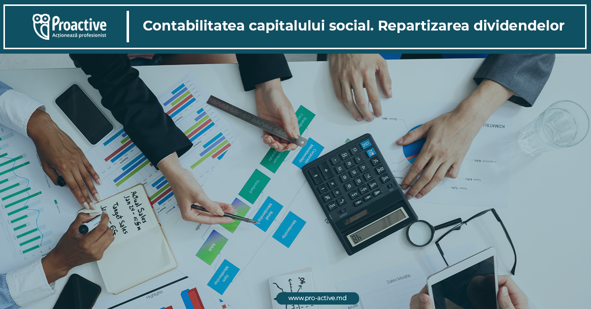 Contabilitatea capitalului social. Repartizarea dividendelor