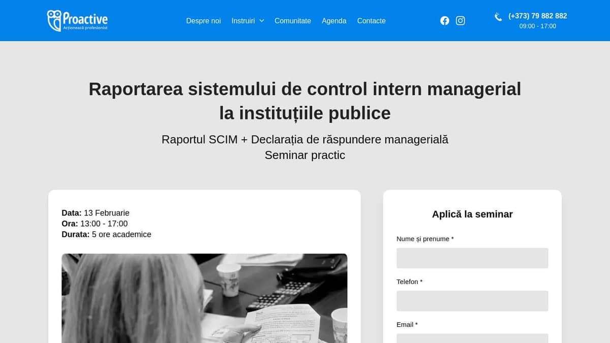 Raportarea sistemului de control intern managerial în sectorul public