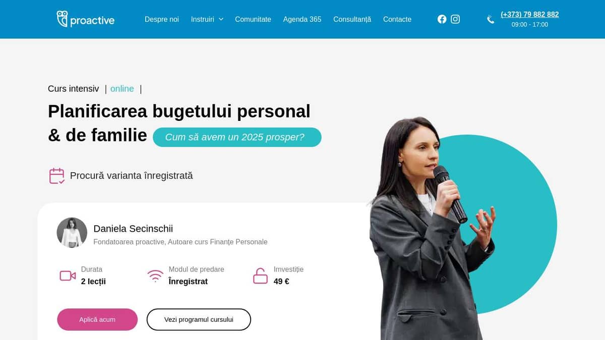 Curs Intensiv Planificarea finanțelor personale - Bugetul anului 2025